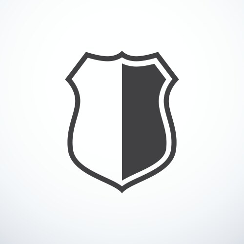 White shield icon Royalty Free Vector Image - VectorStock