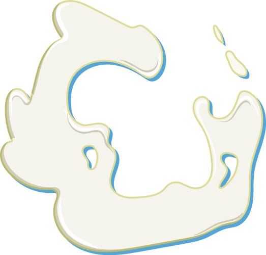 Milk splash set cartoon Royalty Free Vector Image