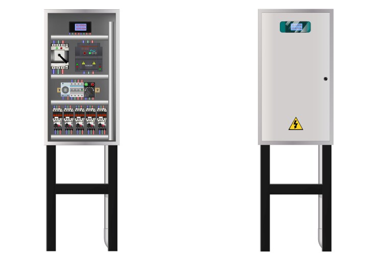 Electric control panel production Royalty Free Vector Image