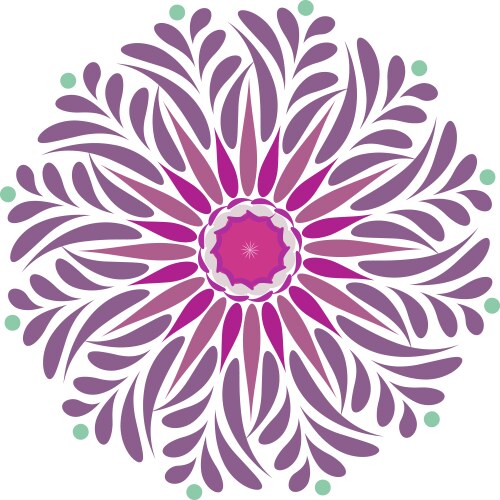 Elegant simple mandala line drawing for print Vector Image