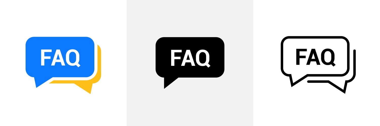 Faq frequently asked question icon mark Royalty Free Vector