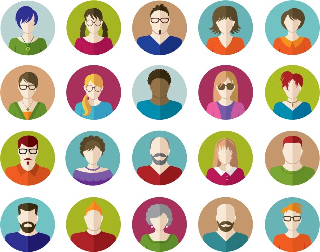 Social media set 20 icons image Royalty Free Vector Image