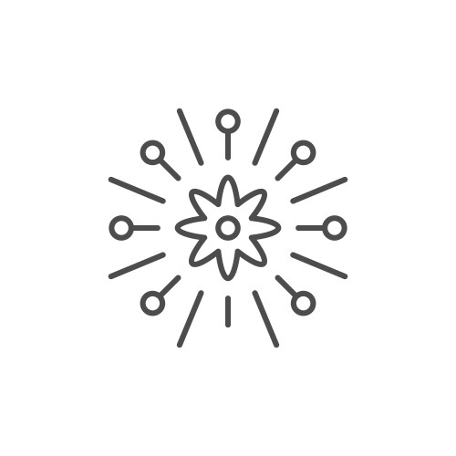 Explosion fireworks and boom icons set on white Vector Image