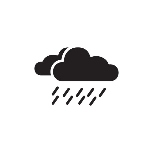 Rain icon set rainy cloud weather forecast symbol Vector Image