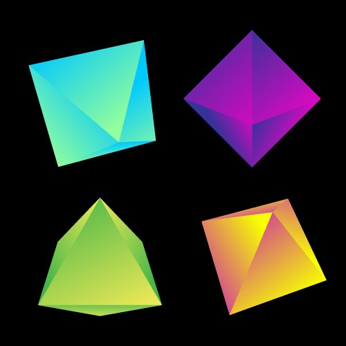 Glossy squares and triangles geometric backgrounds