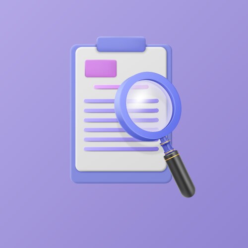 3d check list icon survey form document report Vector Image