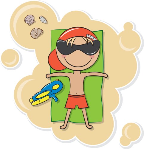 Summer kids activities collection Royalty Free Vector Image