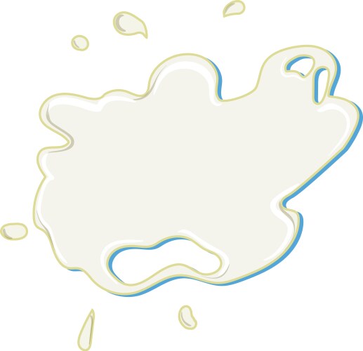 Creamy milk splash cartoon Royalty Free Vector Image