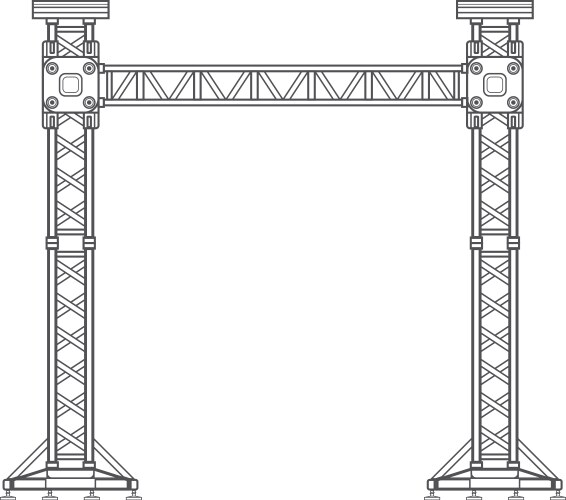 Steel truss girder realistic seamless pattern Vector Image