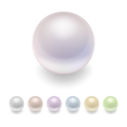 Pearls set Royalty Free Vector Image - VectorStock