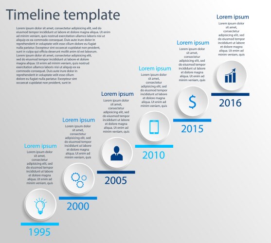 Timeline infographic template Royalty Free Vector Image