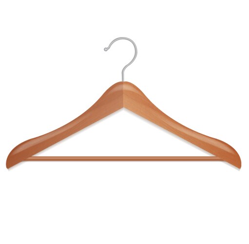 Coat hanger wood like text headers Royalty Free Vector Image