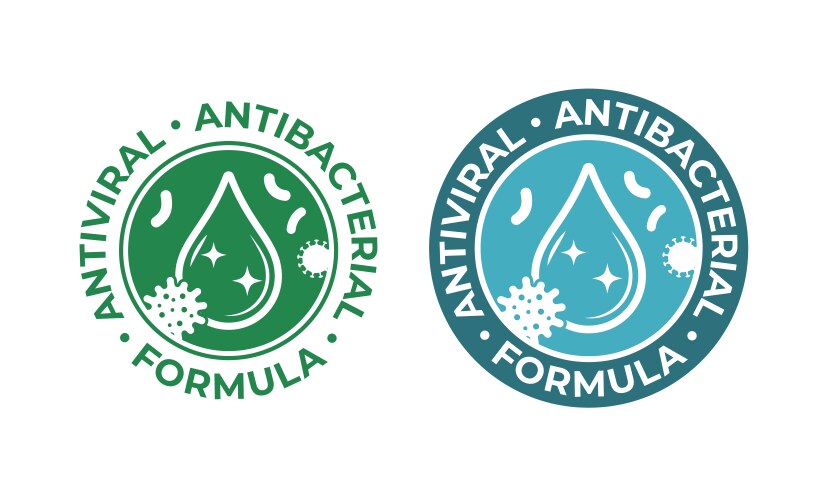 Antibacterial icon anti bacterial formula sign Vector Image