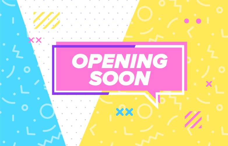 Grand opening flat style design Royalty Free Vector Image