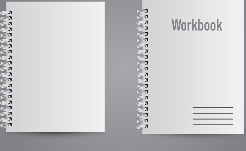 Red cover notebook realistic mockup paper Vector Image