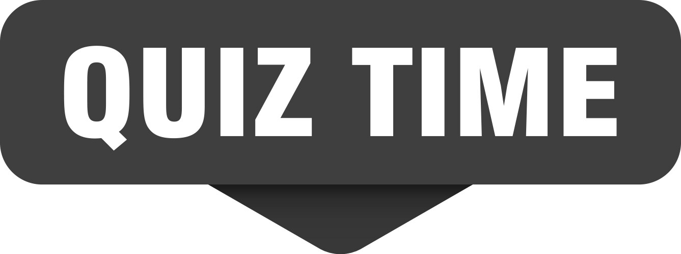 Quiz time sticker sign on transparent Royalty Free Vector