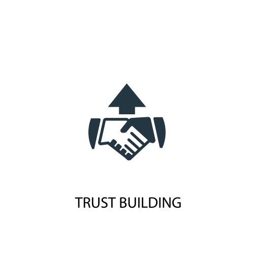 Display of trust loop concept icon Royalty Free Vector Image