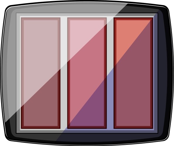 Shimmer blush compact cartoon Royalty Free Vector Image
