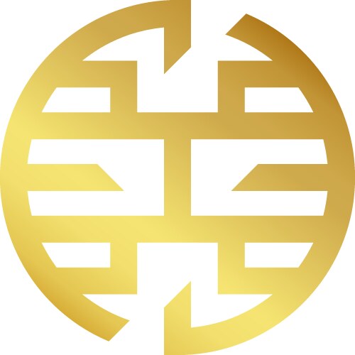 Golden art deco round frame Royalty Free Vector Image