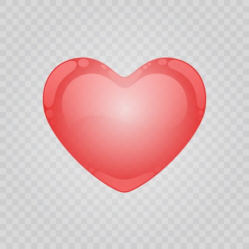 Transparent heart Royalty Free Vector Image - VectorStock