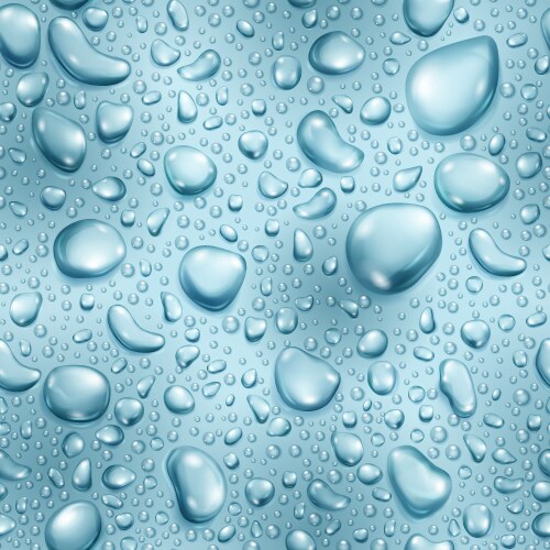 Clear water drops seamless pattern Royalty Free Vector Image