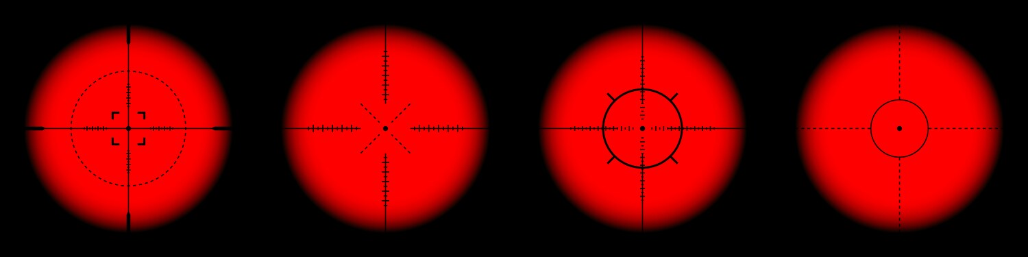 Various weapon thermal infrared sight sniper Vector Image