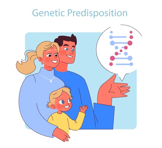 Genetic predisposition Royalty Free Vector Image