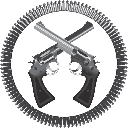Two Guns Crossed Vector Images (over 420)