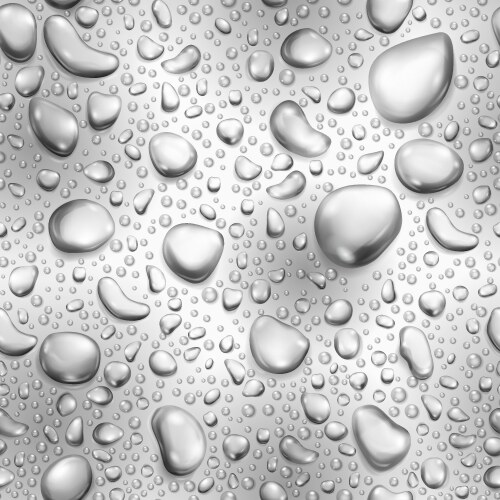Water transparent drops seamless pattern Vector Image