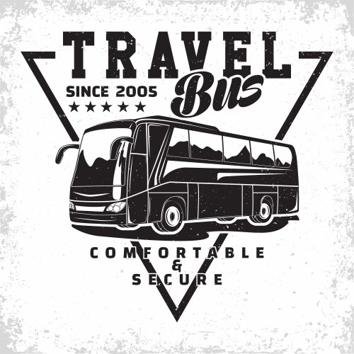 Vintage bus set Royalty Free Vector Image - VectorStock