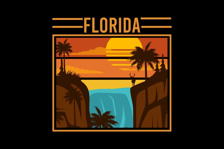 Adventure retro vintage landscape design Vector Image