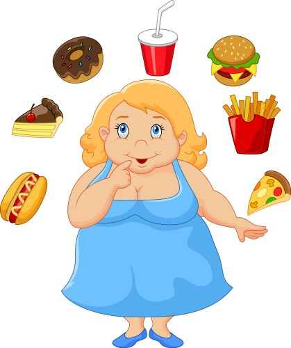 Young woman serving cake Royalty Free Vector Image