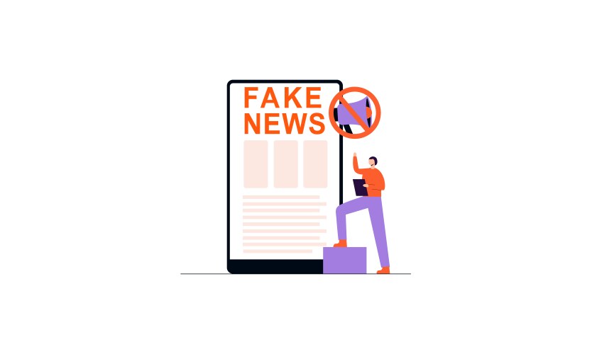 Fake news metaphors mass media propaganda Vector Image