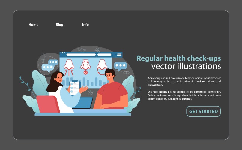 Regular eye check-ups a patient Royalty Free Vector Image