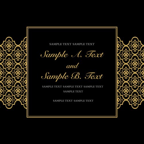 Gold Seal & Border Set Royalty Free Vector Image