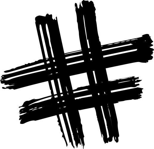 Black Hashtag Vector Images (over 5,100)