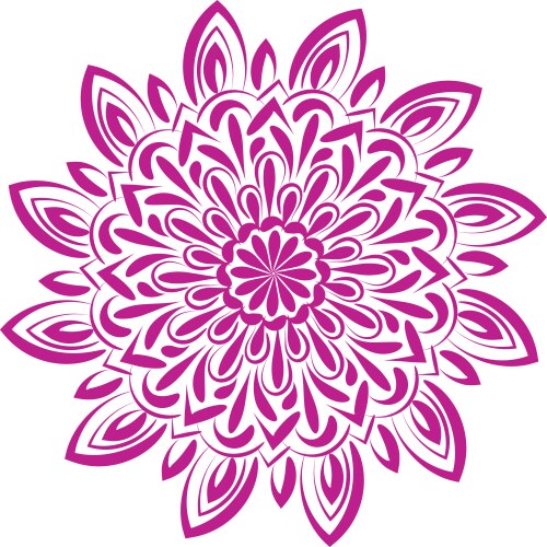 Elegant simple mandala line drawing for print Vector Image