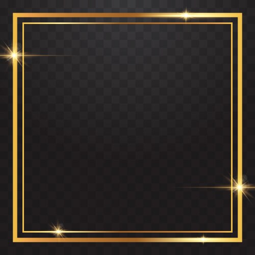 Golden glow frames set Royalty Free Vector Image