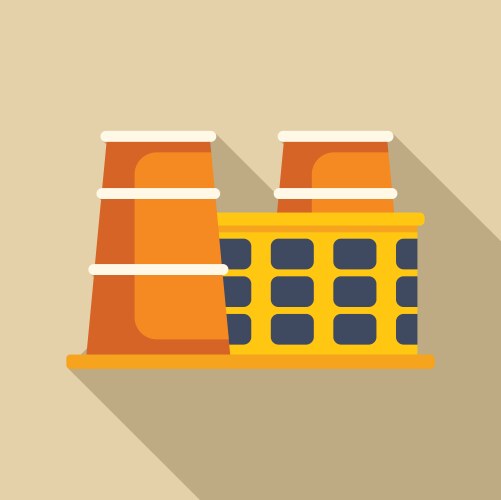 Nuclear power plant generating electricity using Vector Image