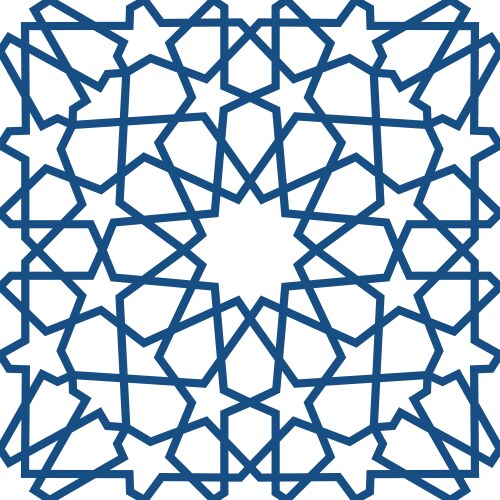 Blue islamic pattern seamless arabic geometric Vector Image
