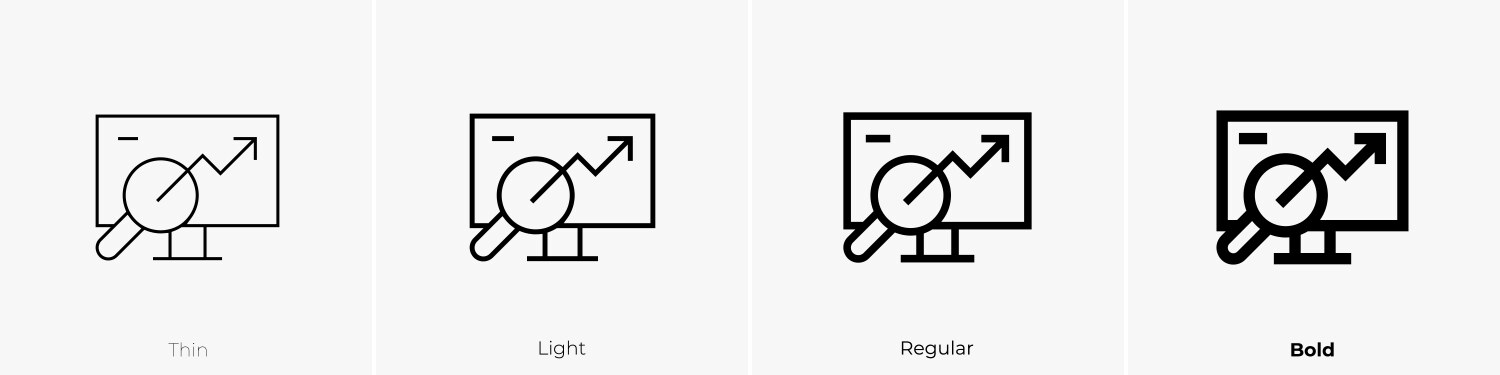 Engineering icon thin light regular and bold Vector Image