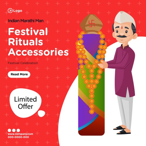 Indian marathi man cartoon Royalty Free Vector Image