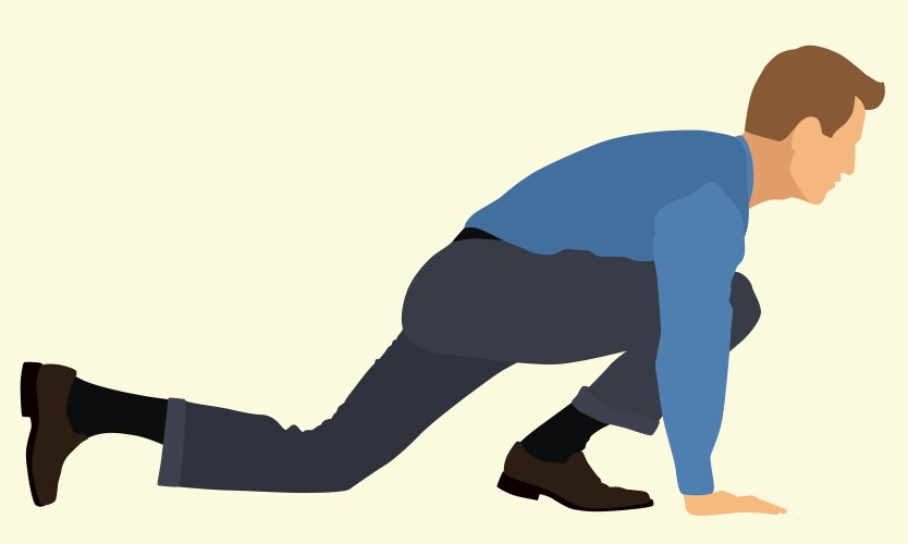 Black businessman lying down Royalty Free Vector Image