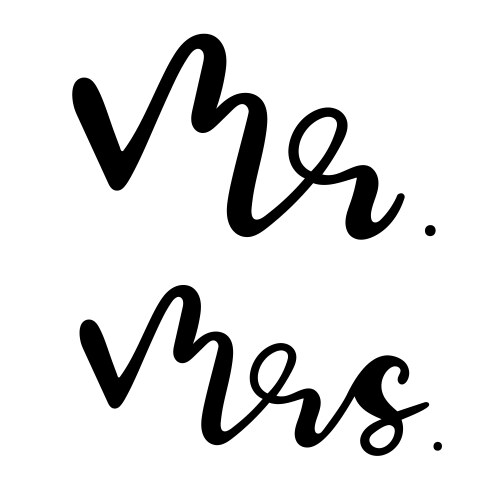 Mr and Mrs Vector Images (over 5,000)