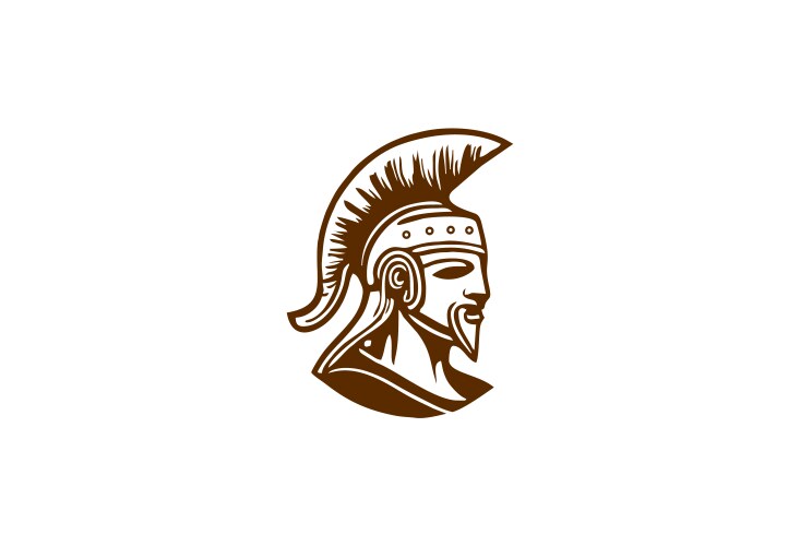 Roman legionnaire logo Royalty Free Vector Image