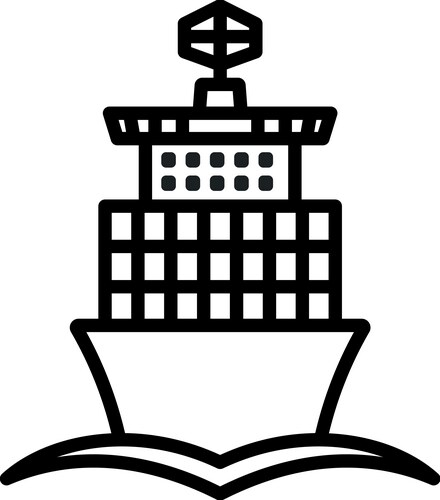 Container ship icon Royalty Free Vector Image - VectorStock