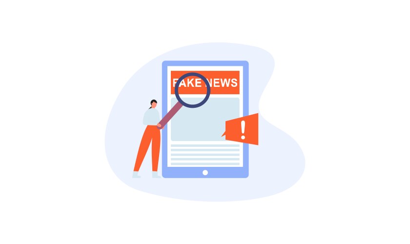 Fake news metaphors mass media propaganda Vector Image