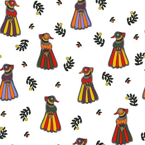 Madhubani Art Vector Images (20)