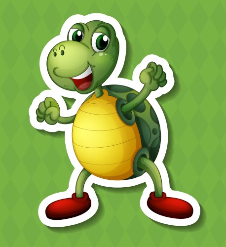 Rabbit and the turtle modern story cartoon Vector Image