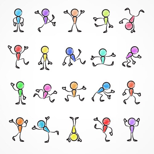 Stick Figure Collection Vector Images (over 1,500)